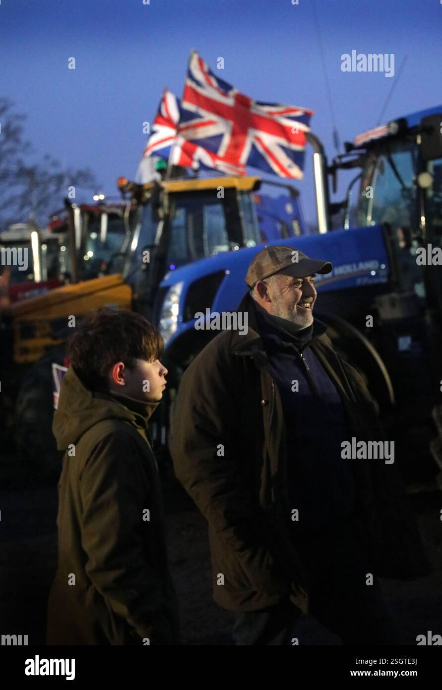 London, England, UK. 10th Feb, 2025. Farmers and their supporters rally ...