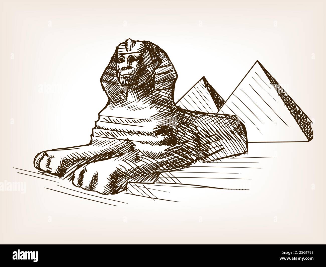 Sphinx excavations Stock Vector Images - Alamy
