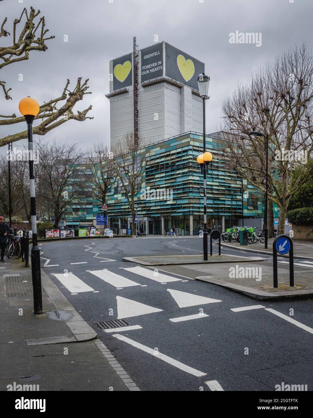 The confirmed to be demolished, Grenfell Tower remains covered ...