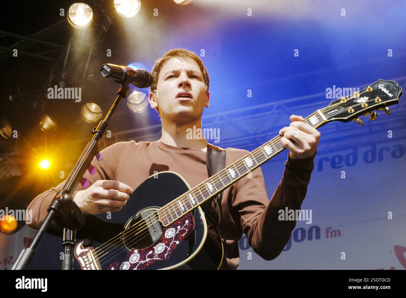 Singer songwriter Mark Joseph at The Big Weekend on Cardiff City Lawns ...