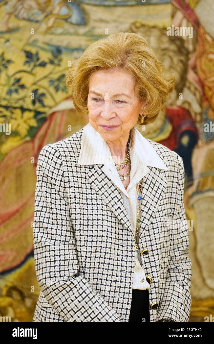 The former Queen Sofia attends an audience with a representation of the ...