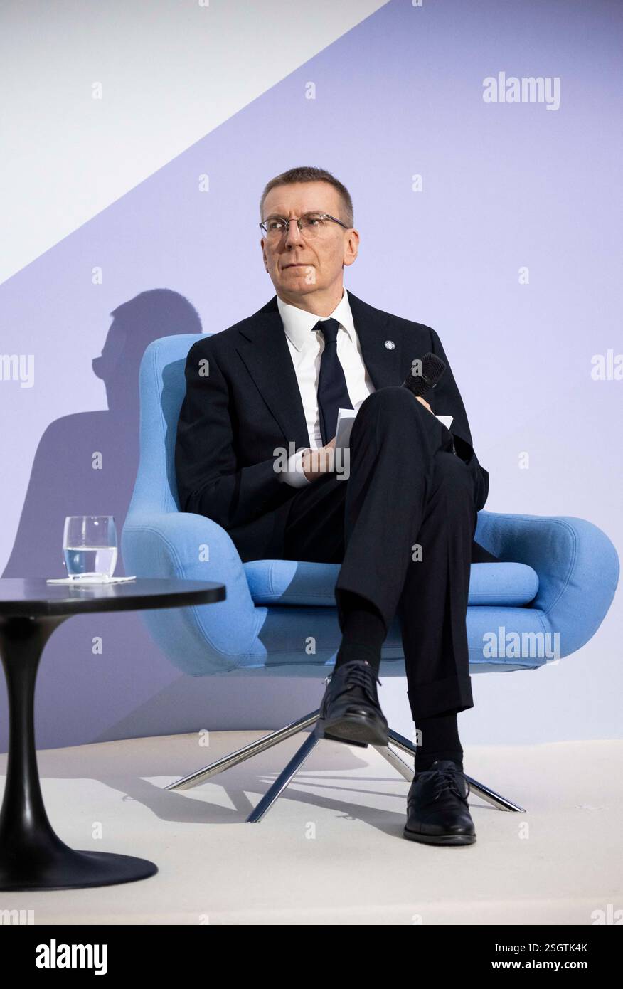 Paris, France. 10th Feb, 2025. Latvian President Edgars Rinkevics ...