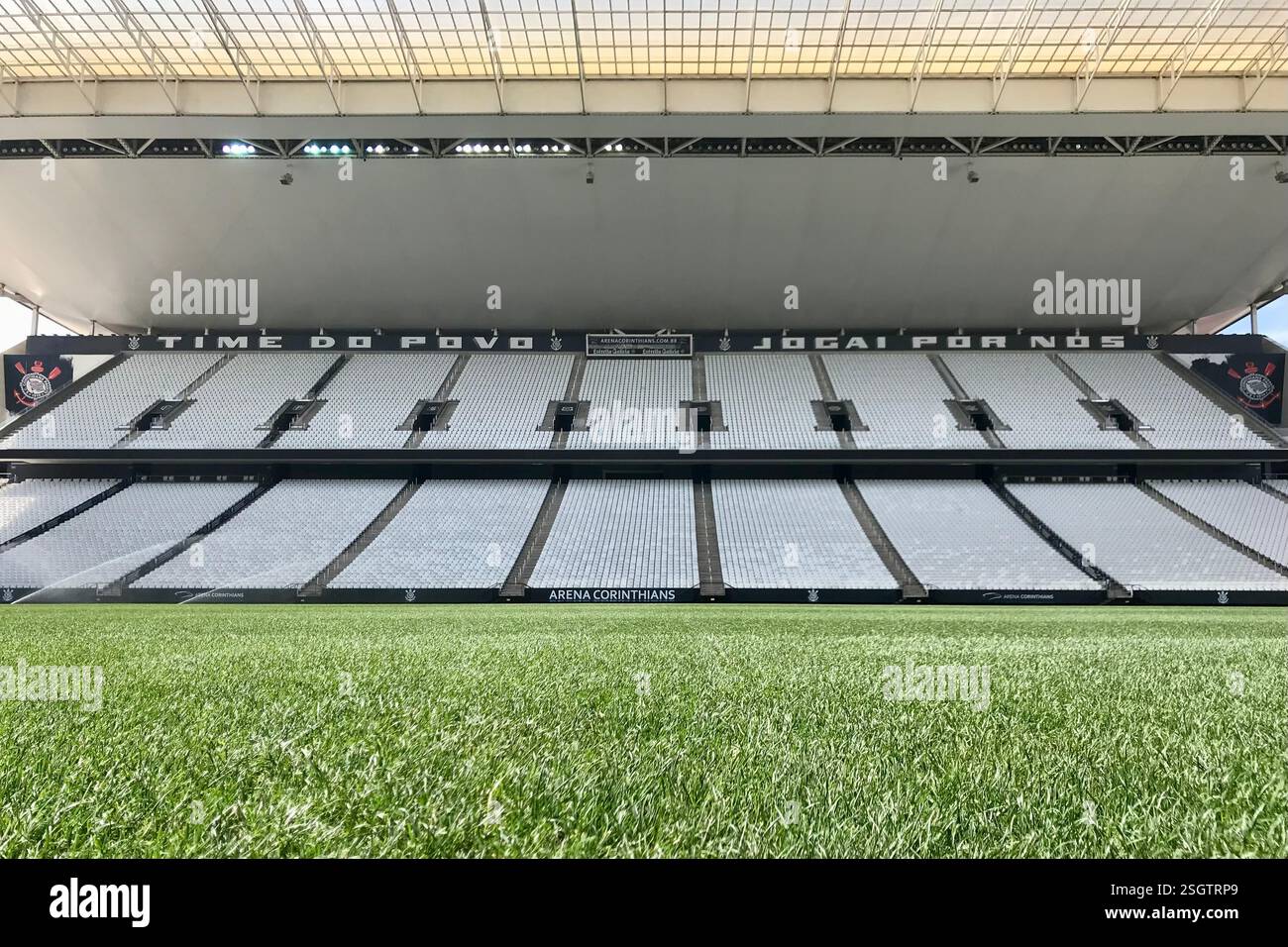 Neo Química Arena, home of Corinthians, in São Paulo, Brazil, captured in a clear day during the ...