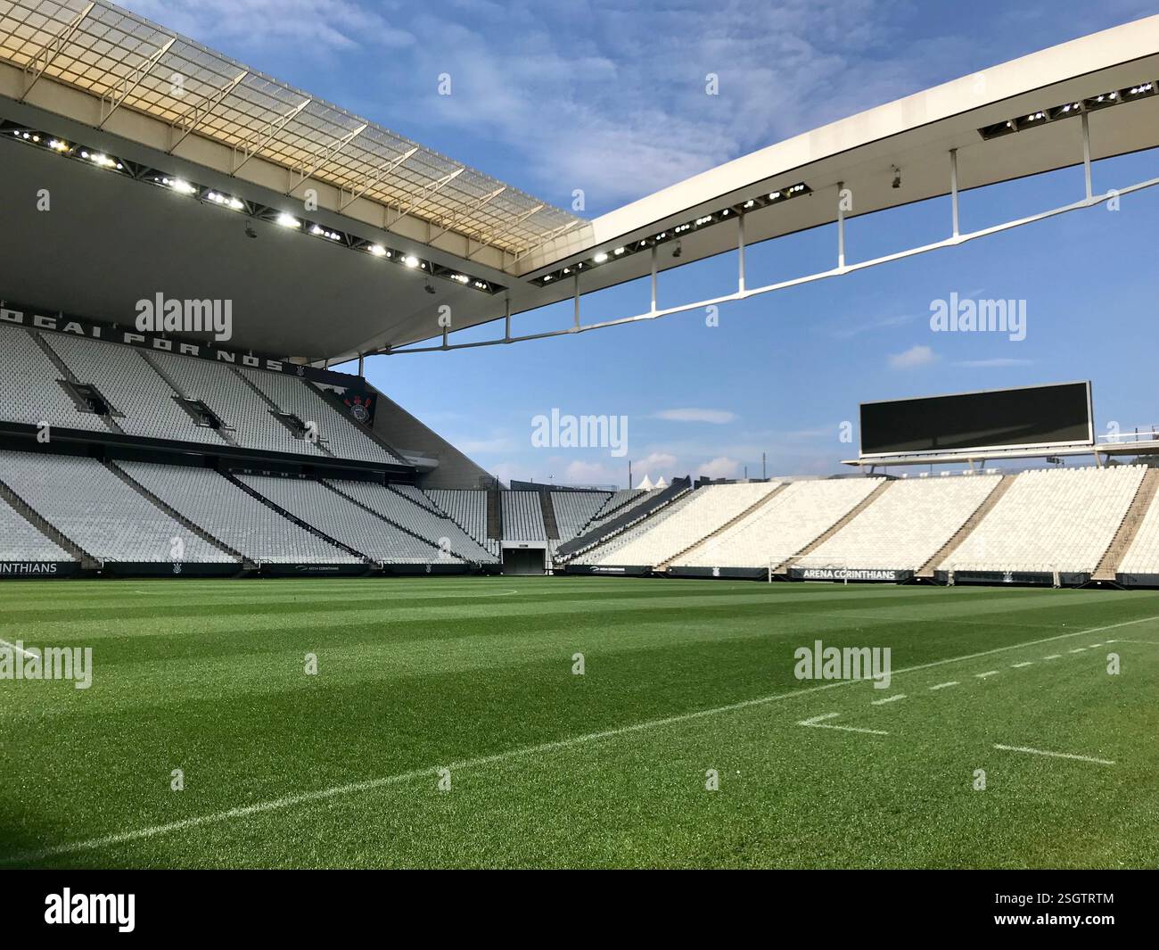Neo Química Arena, home of Corinthians, in São Paulo, Brazil, captured in a clear day during the ...