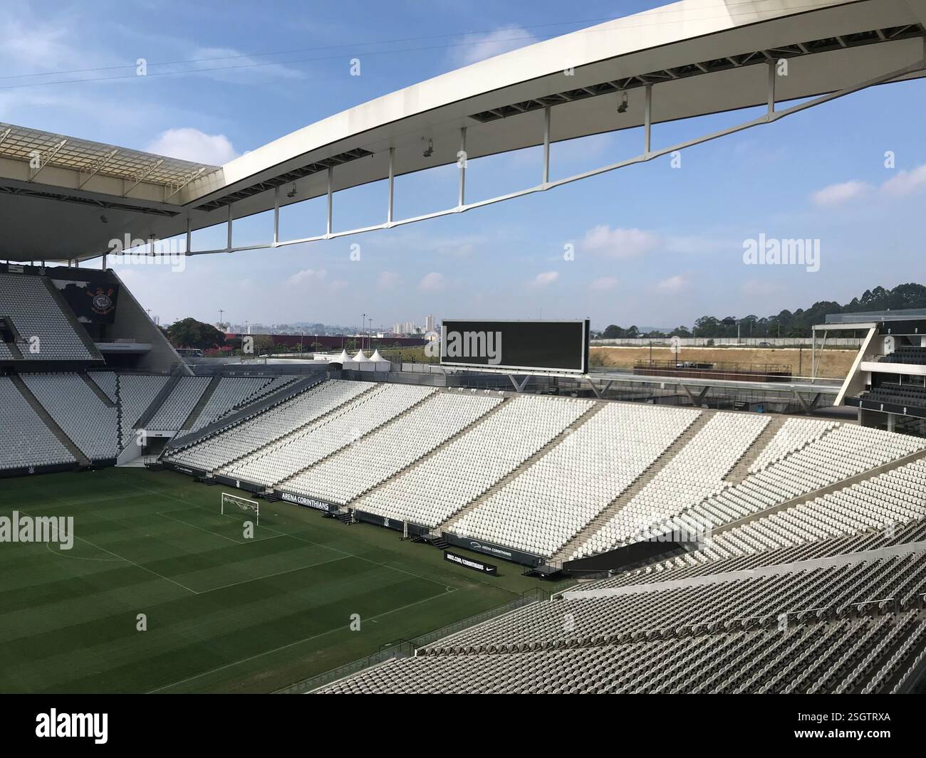 Neo Química Arena, home of Corinthians, in São Paulo, Brazil, captured in a clear day during the ...