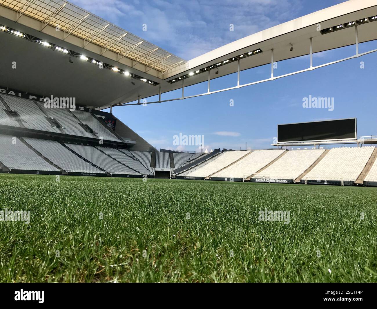Neo Química Arena, home of Corinthians, in São Paulo, Brazil, captured in a clear day during the ...