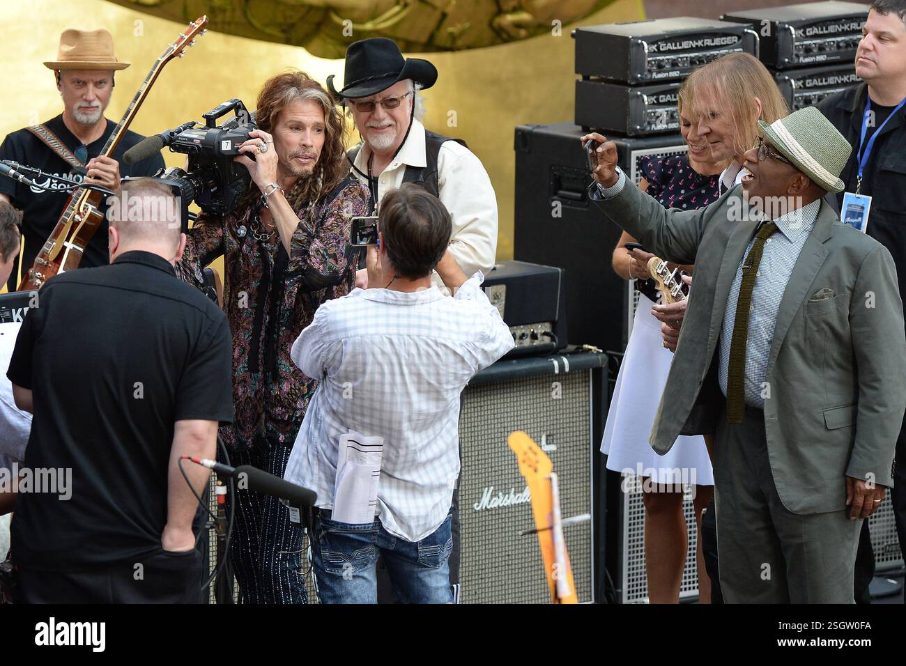 Steven Tyler of Aerosmith with Al Roker on NBC's Today Show at ...