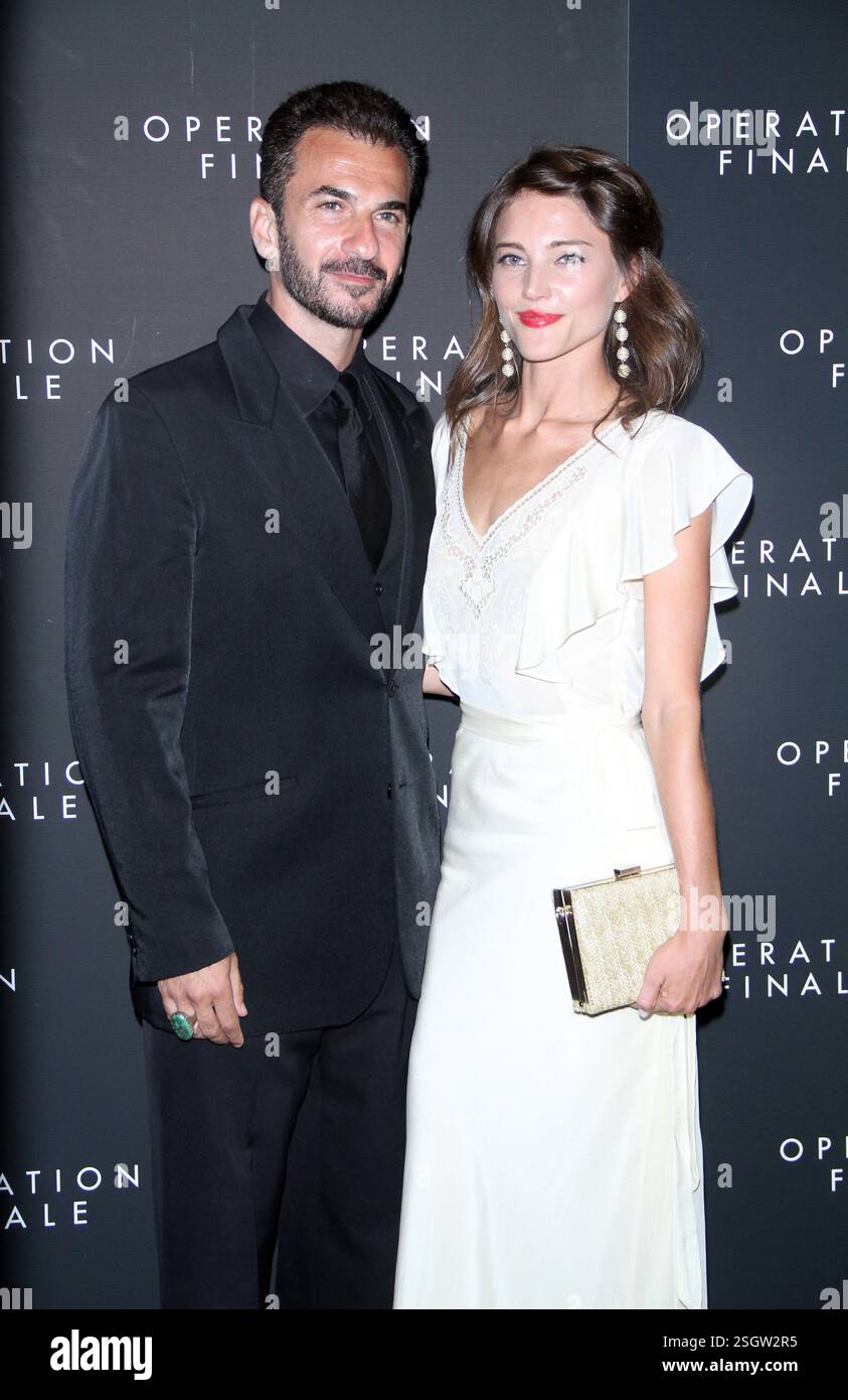 Actor Michael Aronov arriving at the premiere of 'Operation Finale' at the Walter Reade Theater ...