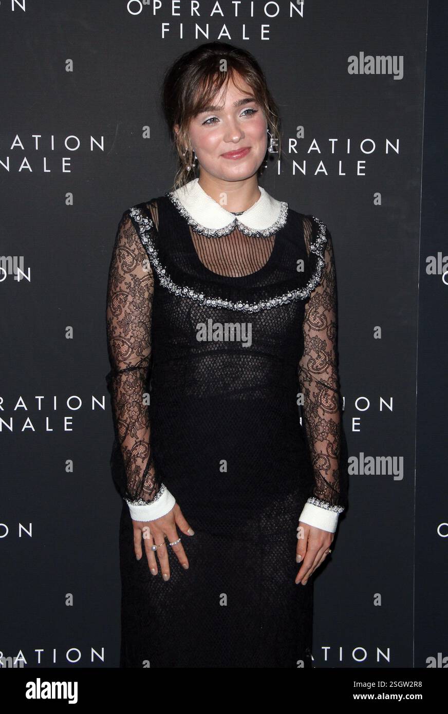 Haley Lu Richardson arriving at the premiere of 'Operation Finale' at ...