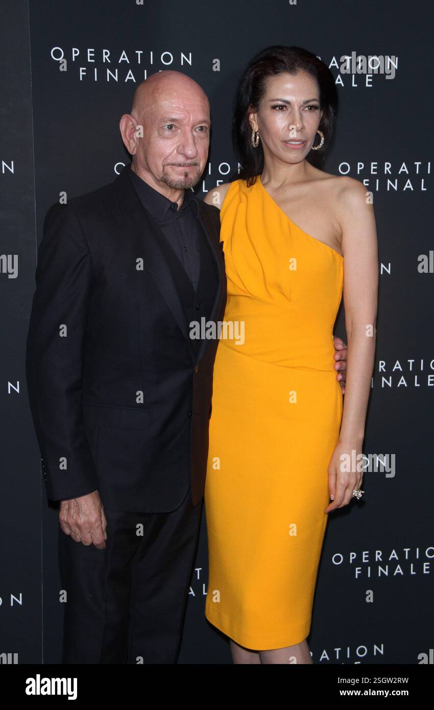 Ben Kingsley and Daniela Lavender arriving at the premiere of ...