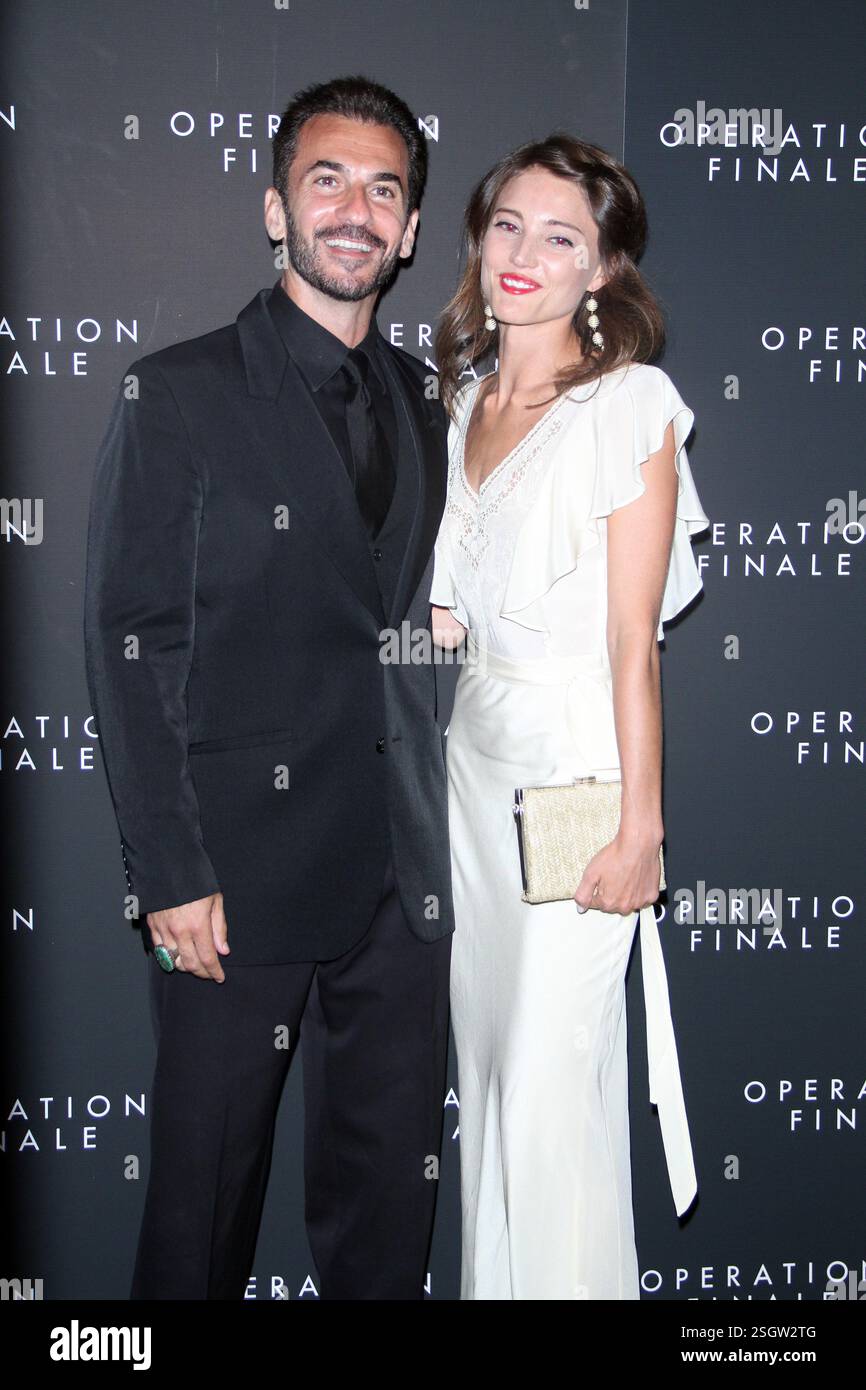 Actor Michael Aronov arriving at the premiere of 'Operation Finale' at the Walter Reade Theater ...