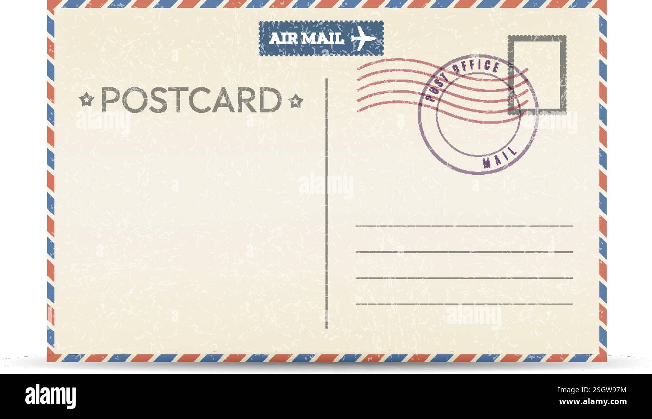 Vintage postal mail Stock Vector Images - Alamy