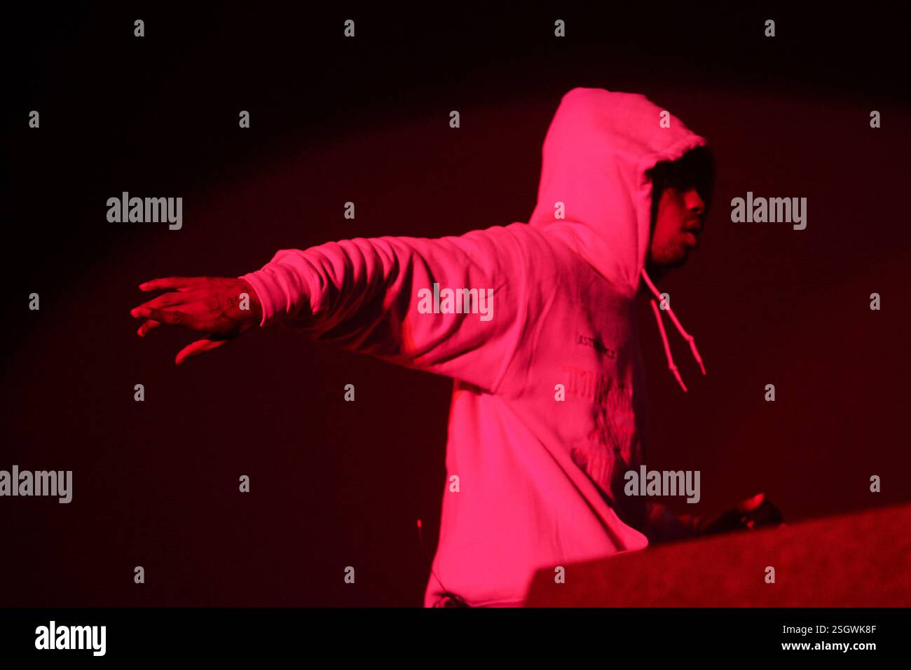 Travis Scott performing at Reading Festival 2018, Reading. England. 24 ...