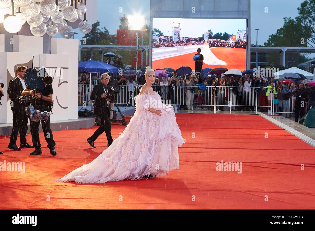 Lady Gaga walks the red carpet ahead of the 'A Star Is Born' screening ...