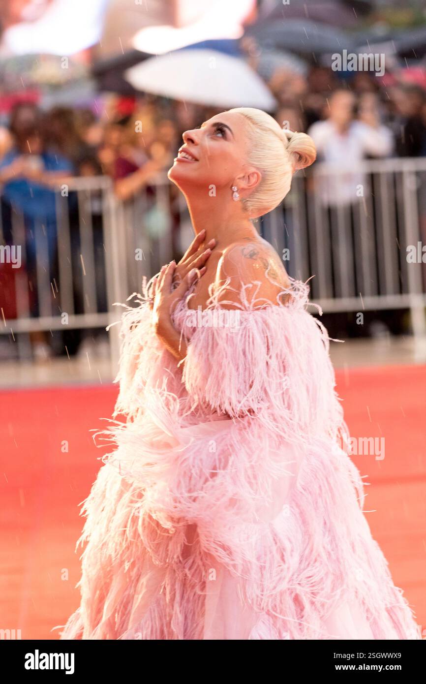 Lady Gaga attends the premiere of 'A Star Is Born' during the 75th ...