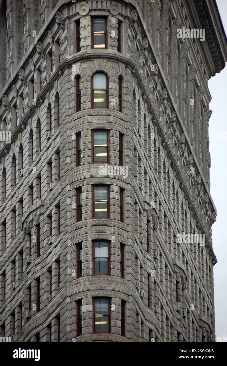 Aerial view of the iconic Flatiron Building in New York City ...