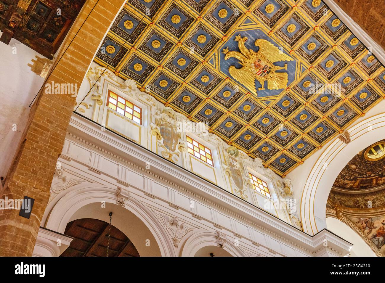 Cattedrale di San Gerlando interior, Agrigento, Sicily, Italy Stock ...