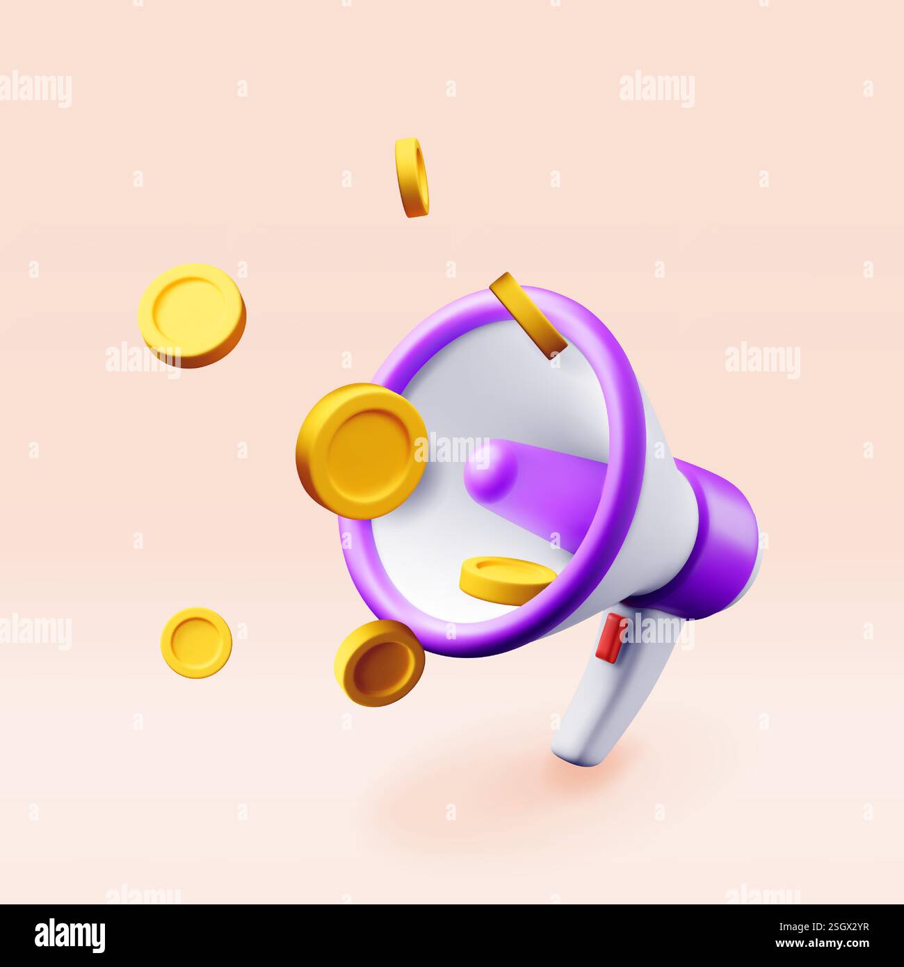 Cartoon loudspeaker in pink Stock Vector Images - Alamy