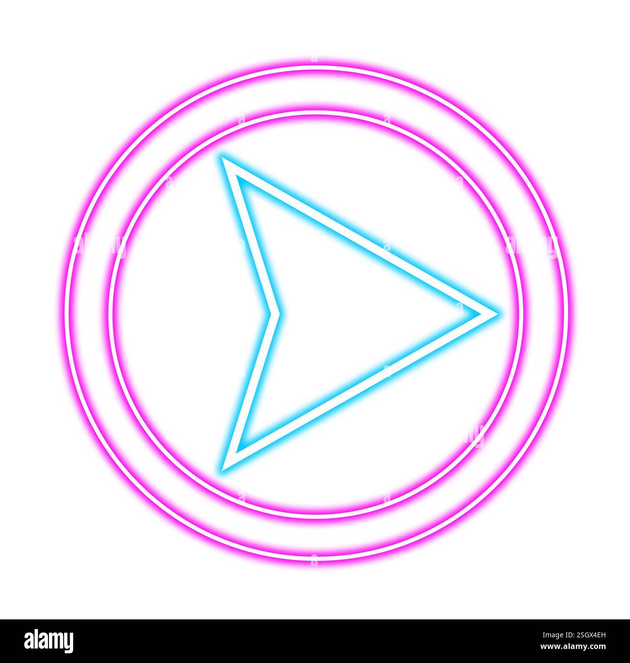 Neon blue pink white geometric Cut Out Stock Images & Pictures - Alamy