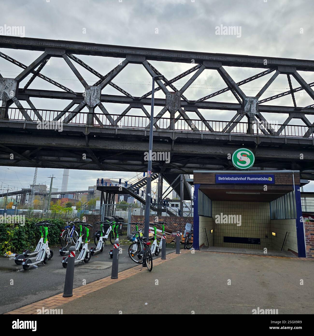 A vibrant, bustling urban transit area that features convenient bike ...