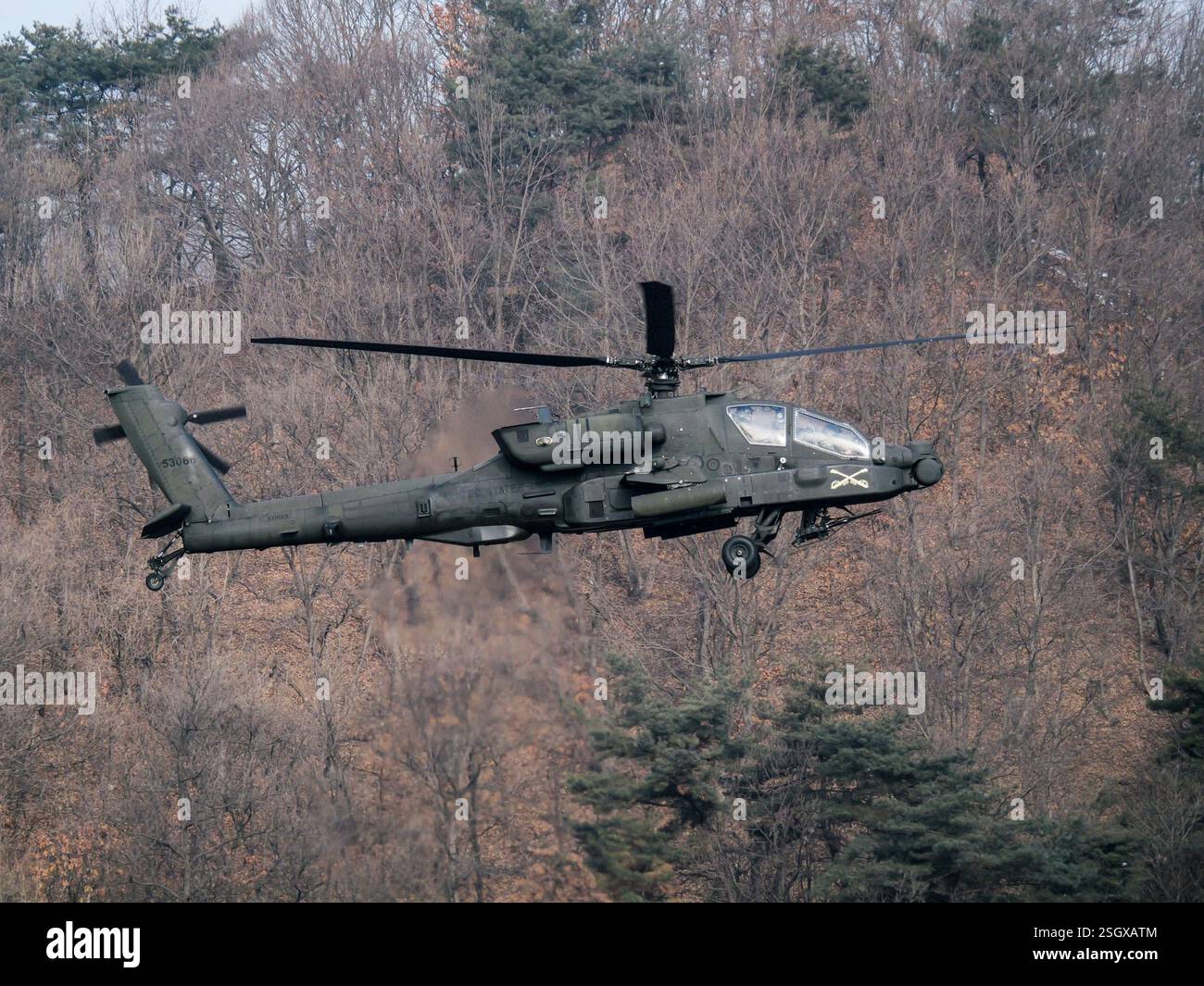 Pocheon, South Korea. 09th Feb, 2025. A U.S. AH-64 Apache helicopter ...