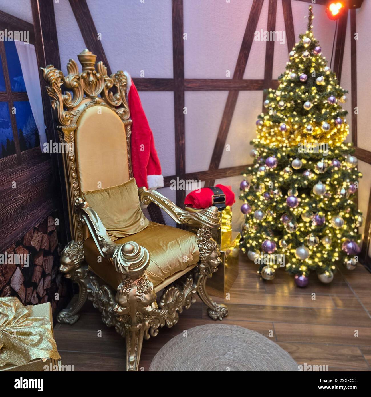 A lavish and enchanting Christmas scene that showcases a stunning ...