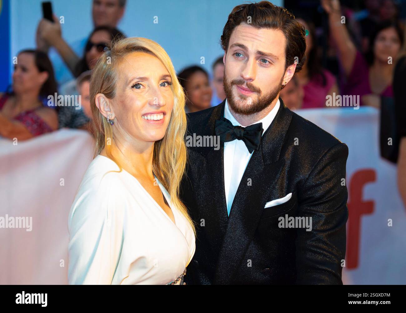 Sam Taylor-Johnson and Aaron Taylor-Johnson attends the premiere of ...
