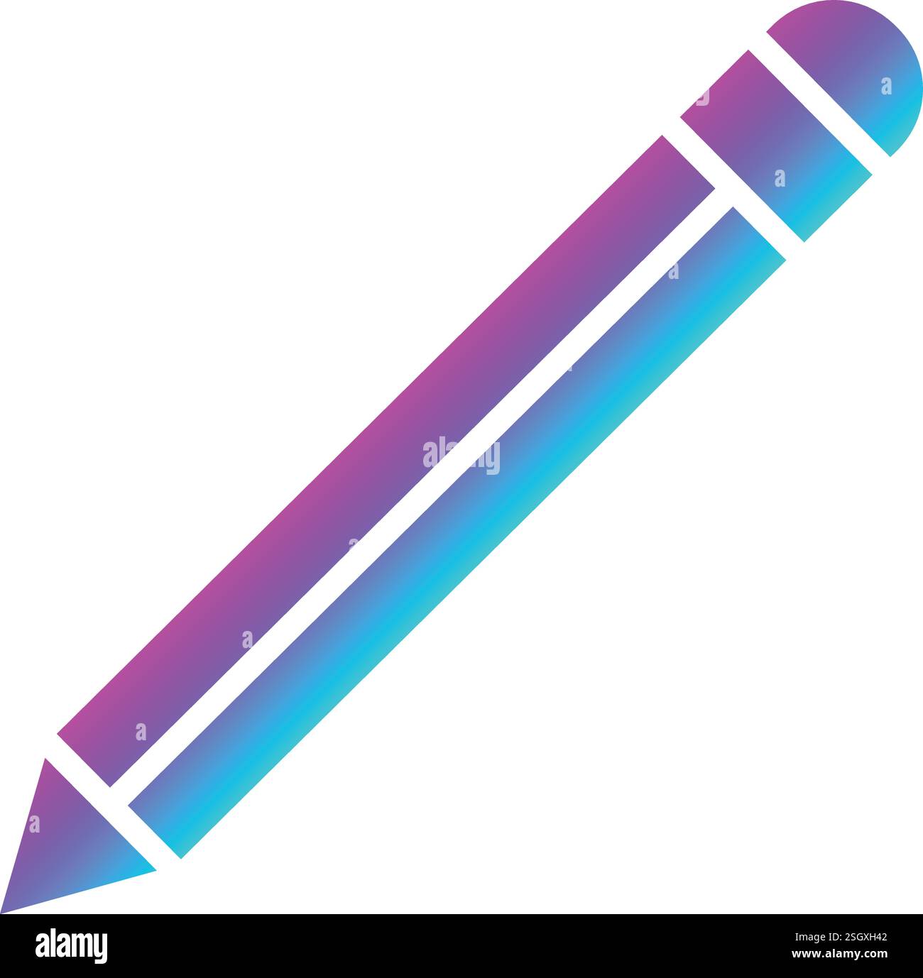 Pencil pixel icon Cut Out Stock Images & Pictures - Alamy