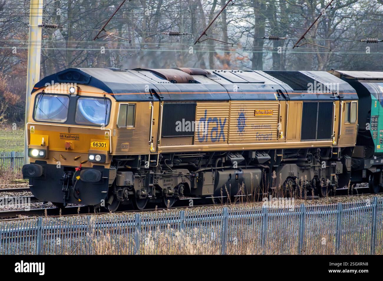 The locomotive is named drax power station hi-res stock photography and ...