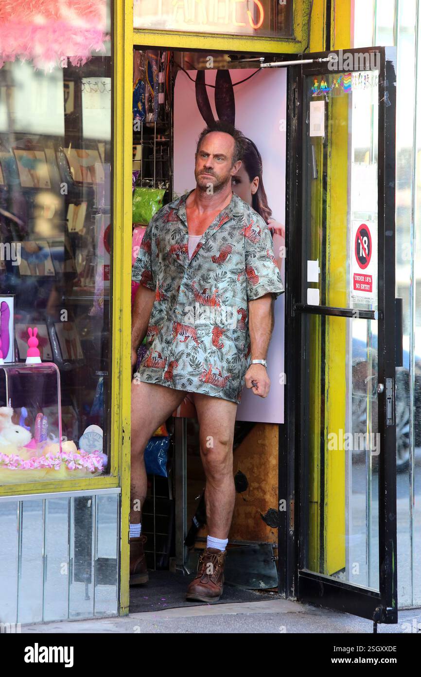 Actor Christopher Meloni was on the set of the new TV show 'Happy' on ...