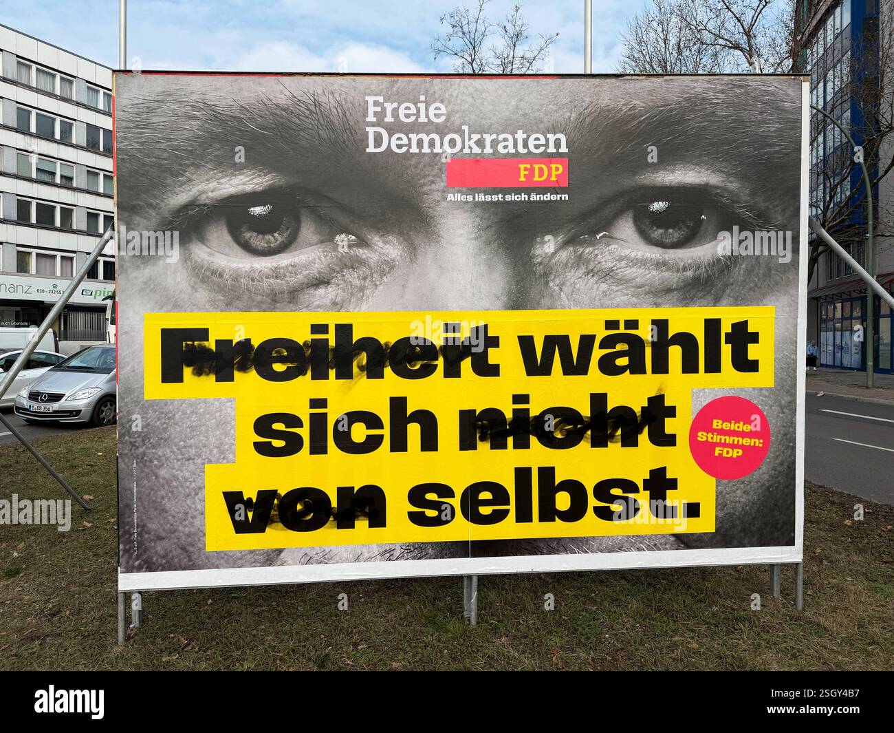 Wahlplakat GER, Berlin, 20250210,Wahlplakat, FDP, Chrisrian Lindner ...