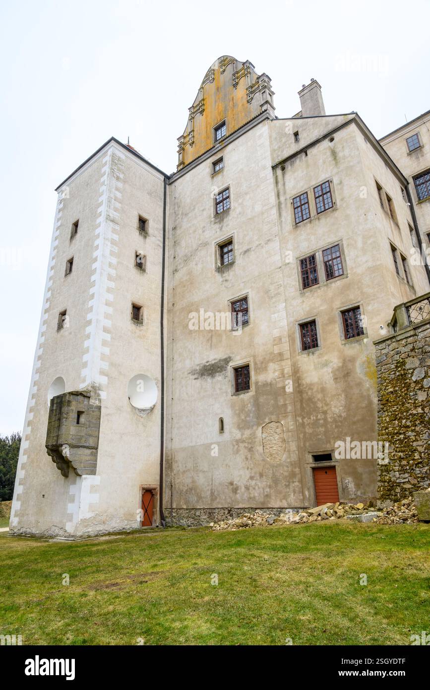 Telc castle in the historic old town of Telc, Unesco World Heritage ...