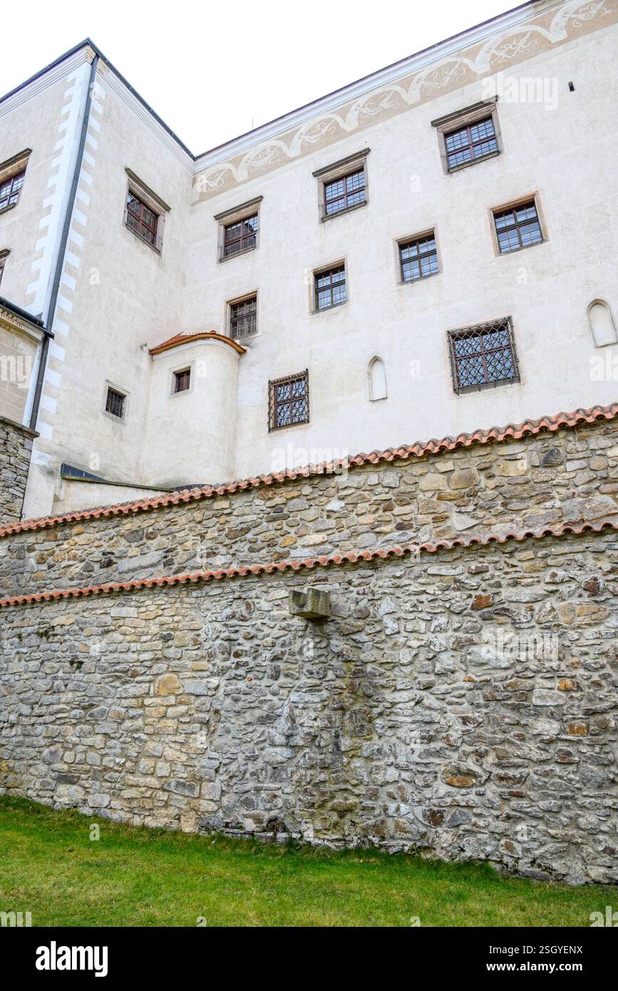 Telc castle in the historic old town of Telc, Unesco World Heritage ...