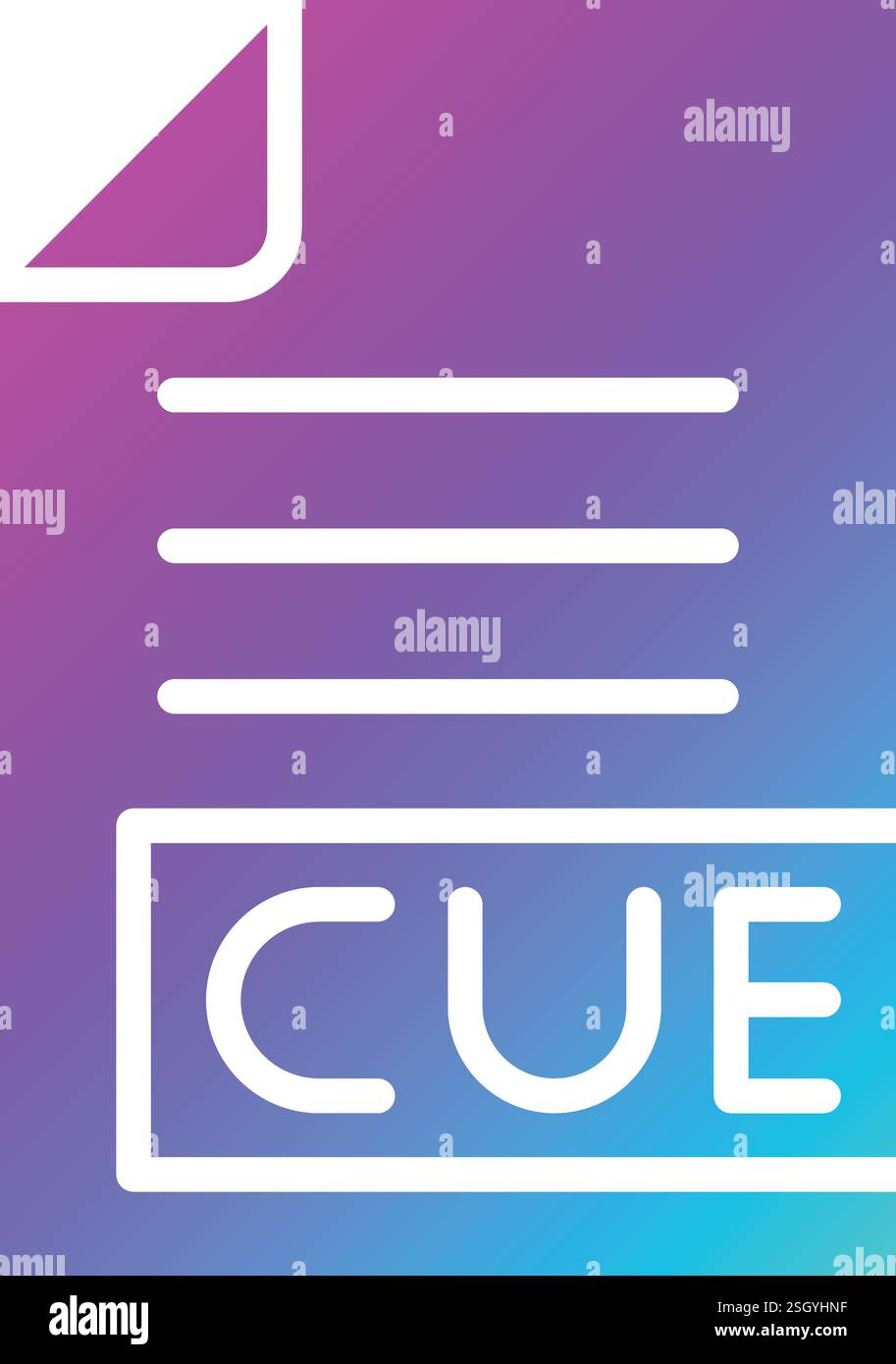 CUE Vector Icon Design Illustration Stock Vector Image & Art - Alamy