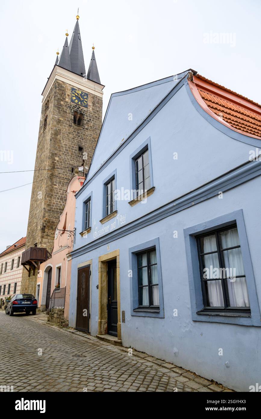 Historic old town of Telc, Unesco World Heritage Site in Telc, Czech ...