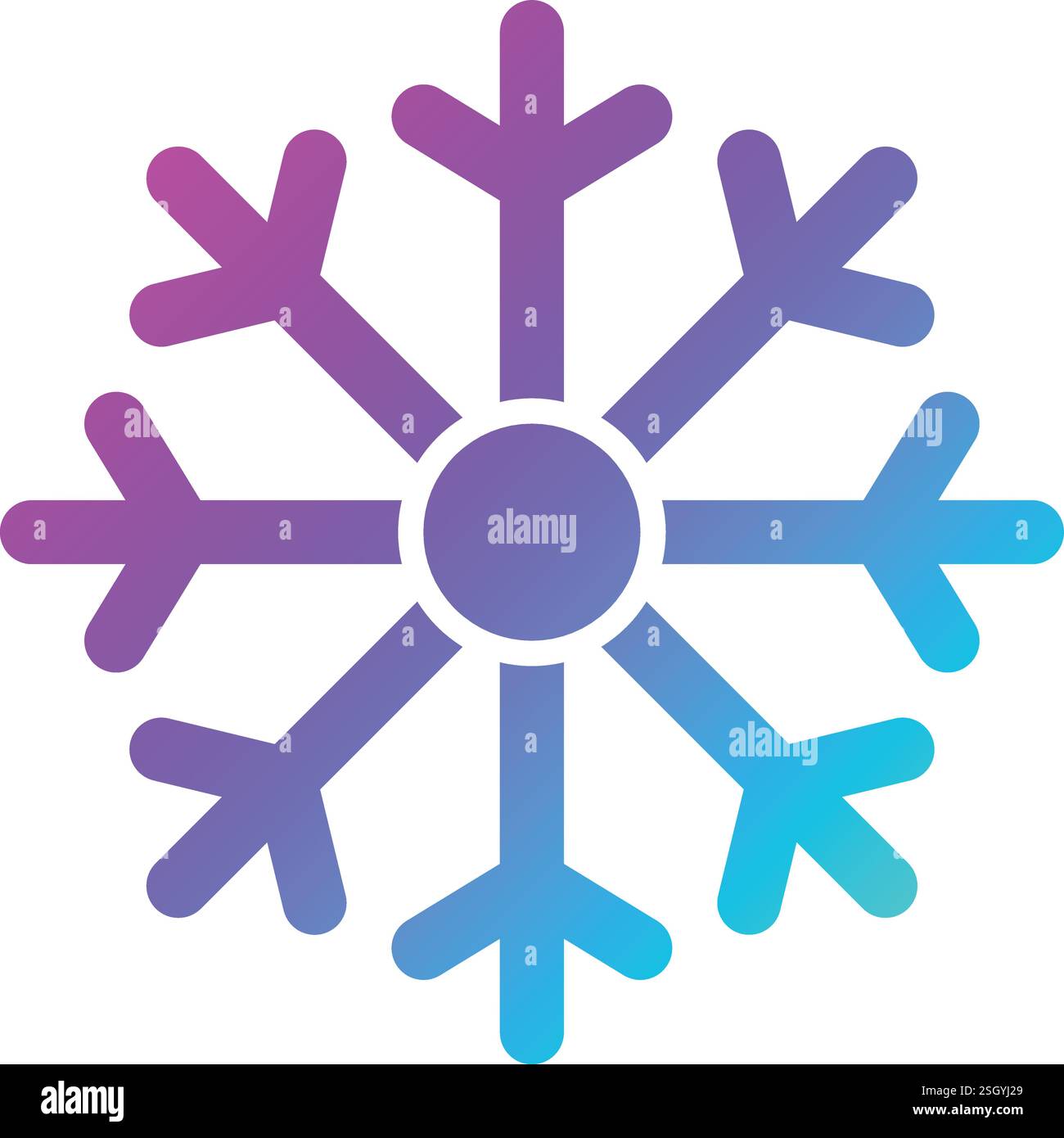 Snowflakes logo icon illustration Cut Out Stock Images & Pictures - Alamy