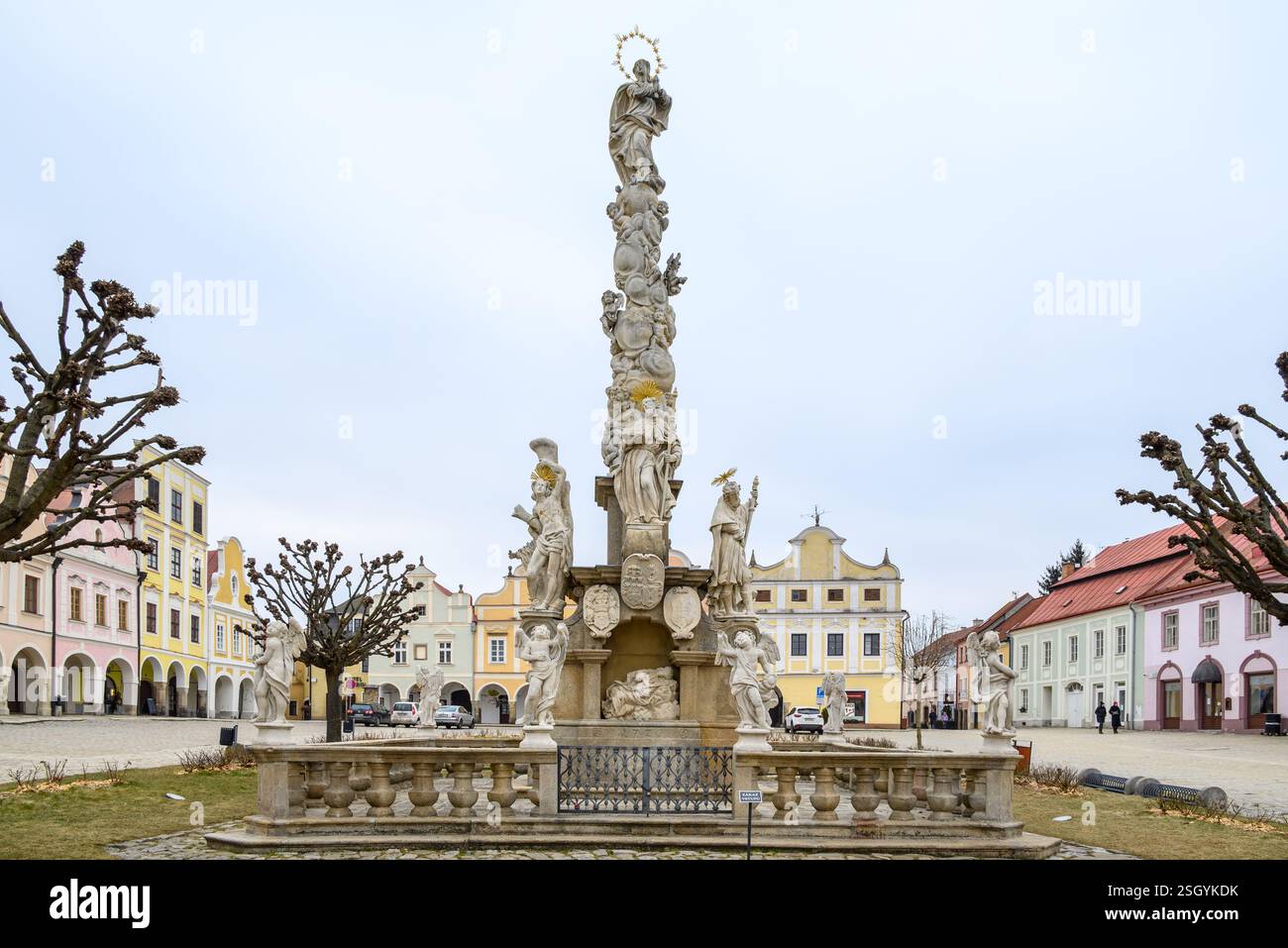 Historic old town of Telc, Unesco World Heritage Site in Telc, Czech ...