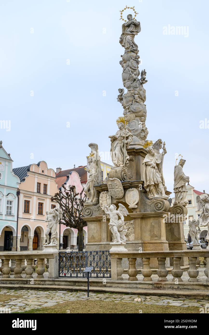 Historic old town of Telc, Unesco World Heritage Site in Telc, Czech ...