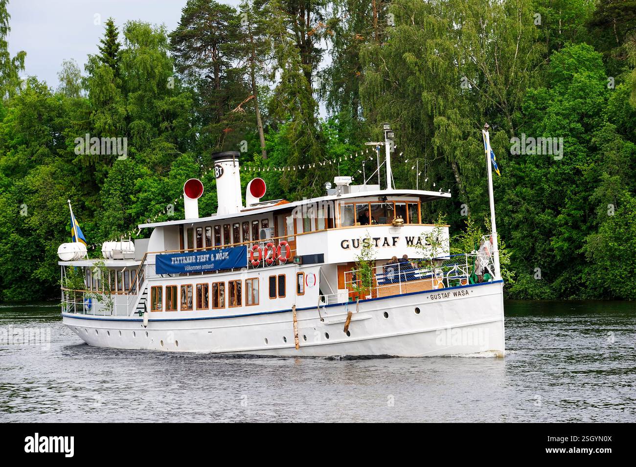 M/S Gustaf Wasa passenger ship on Dala river Stock Photo - Alamy