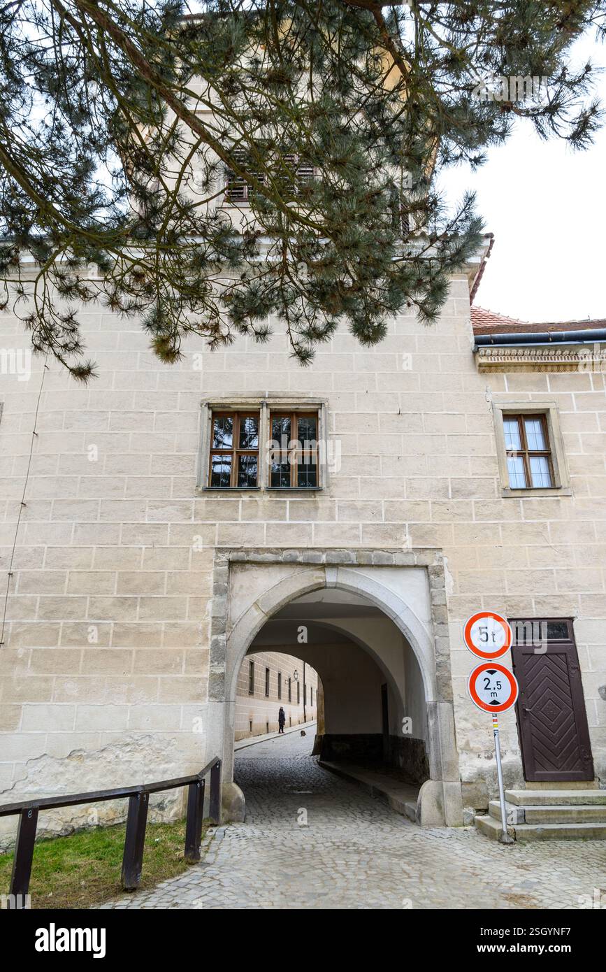 Historic old town of Telc, Unesco World Heritage Site in Telc, Czech ...