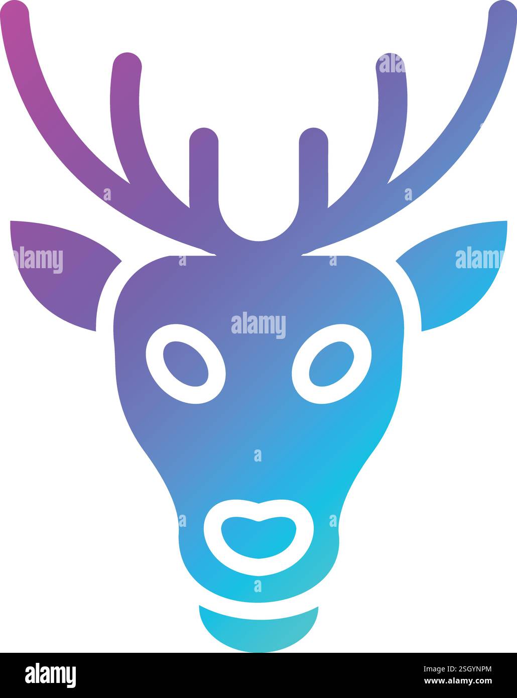Deer flat design Cut Out Stock Images & Pictures - Alamy