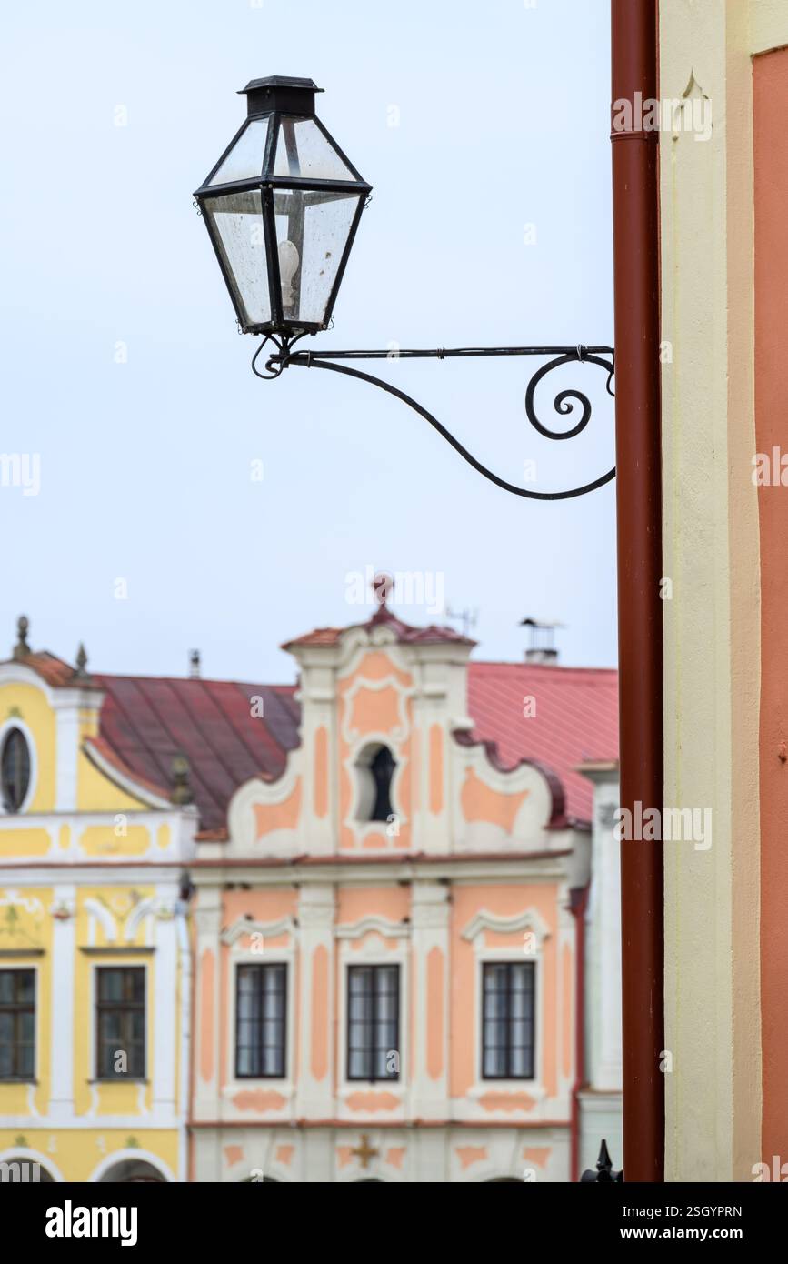 Historic old town of Telc, Unesco World Heritage Site in Telc, Czech ...