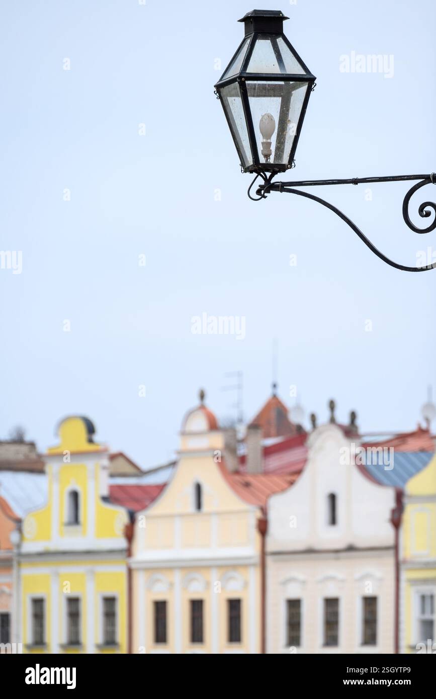 Historic old town of Telc, Unesco World Heritage Site in Telc, Czech ...