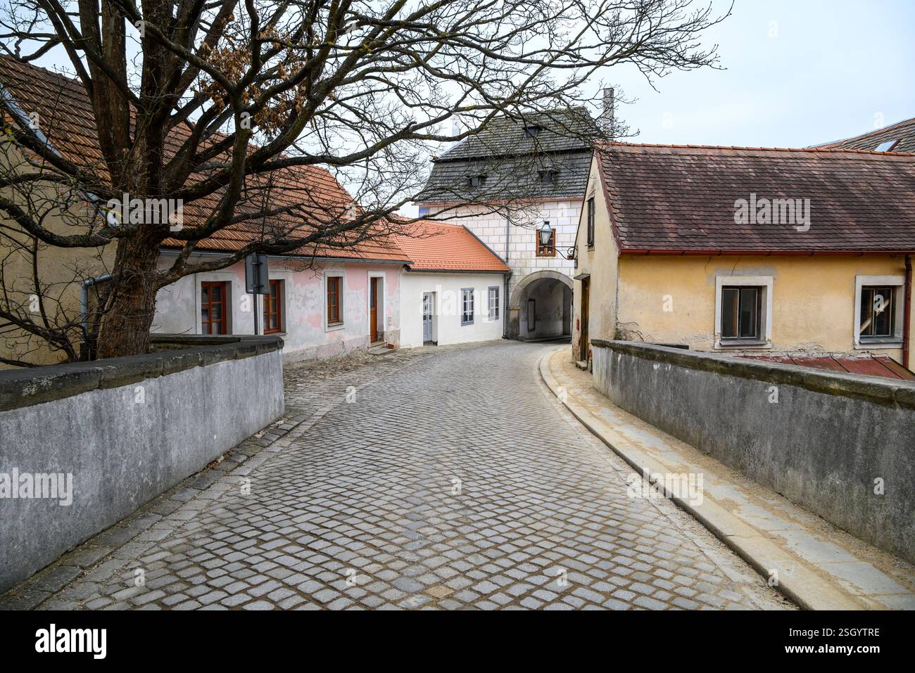 Historic old town of Telc, Unesco World Heritage Site in Telc, Czech ...