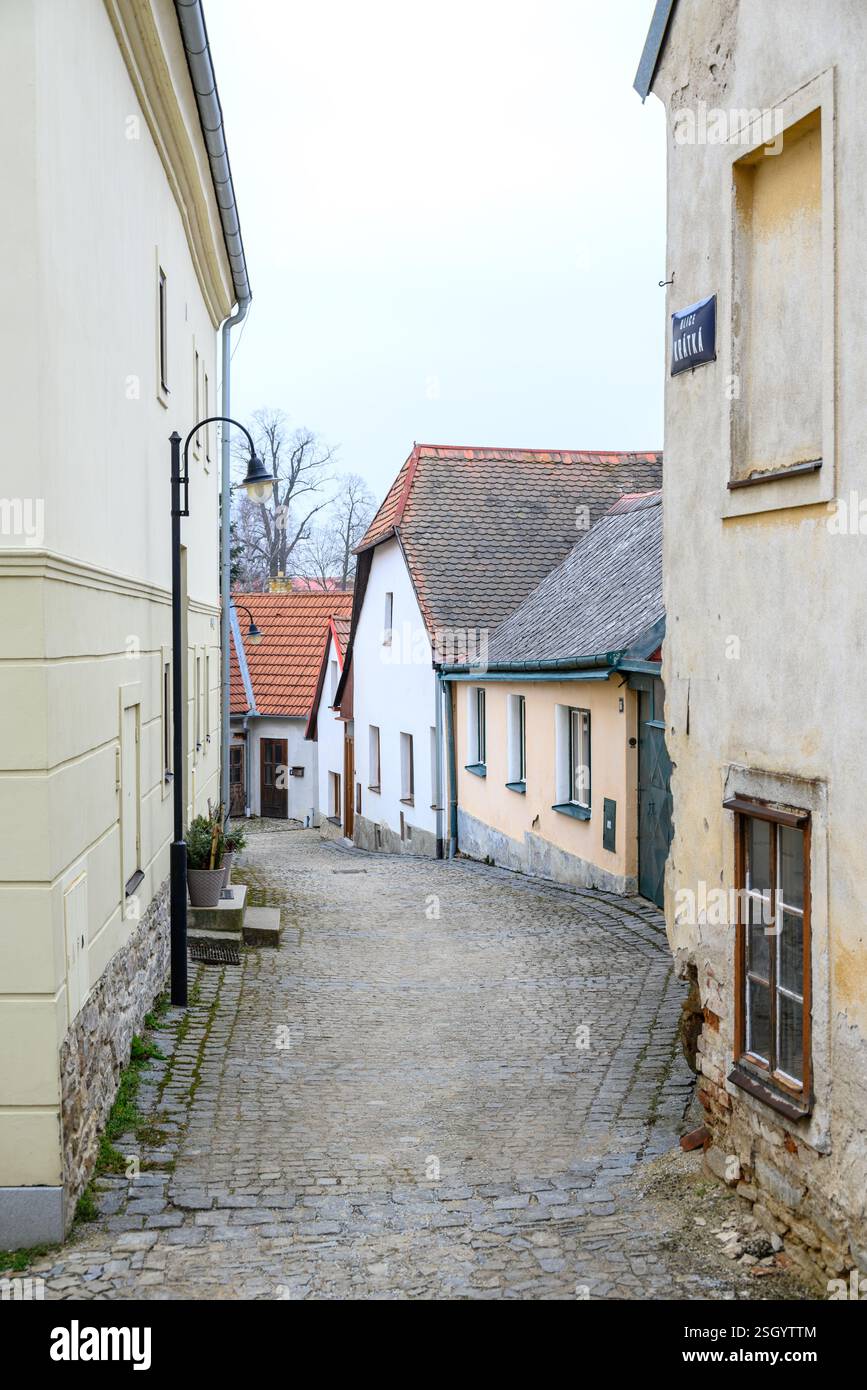 Historic old town of Telc, Unesco World Heritage Site in Telc, Czech ...
