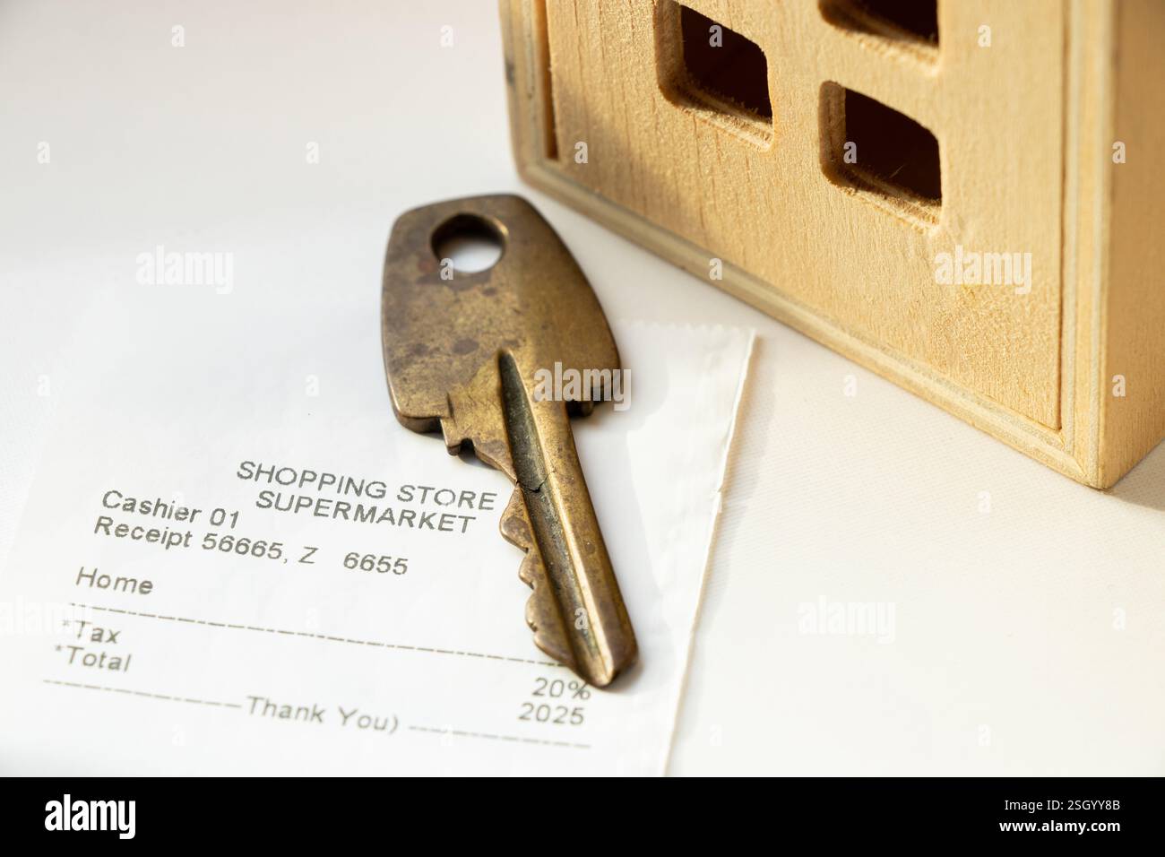 The shopping list includes the purchase of a home in the cash register ...