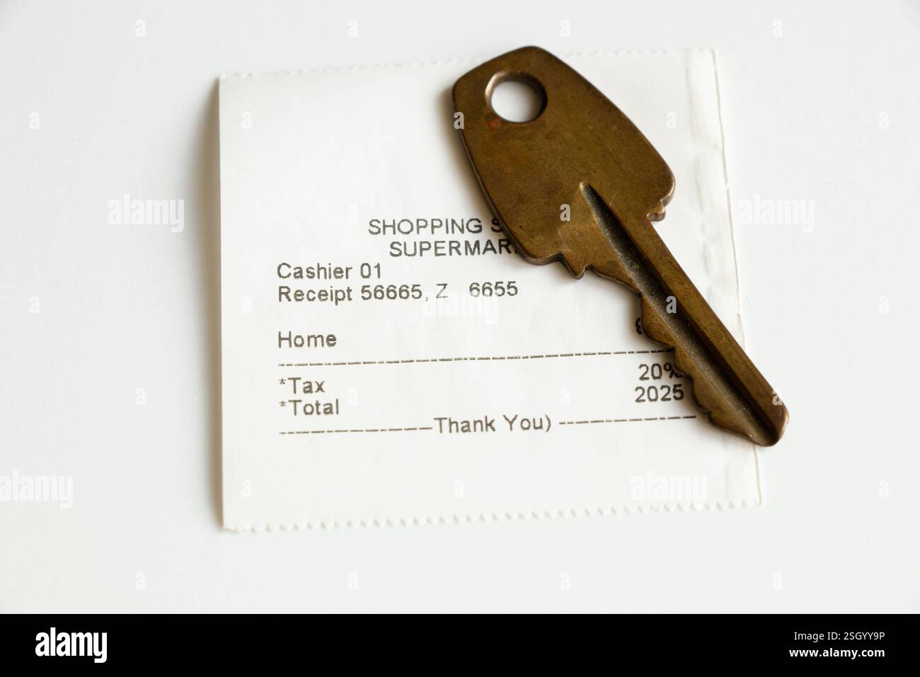 The shopping list includes the purchase of a home in the cash register ...