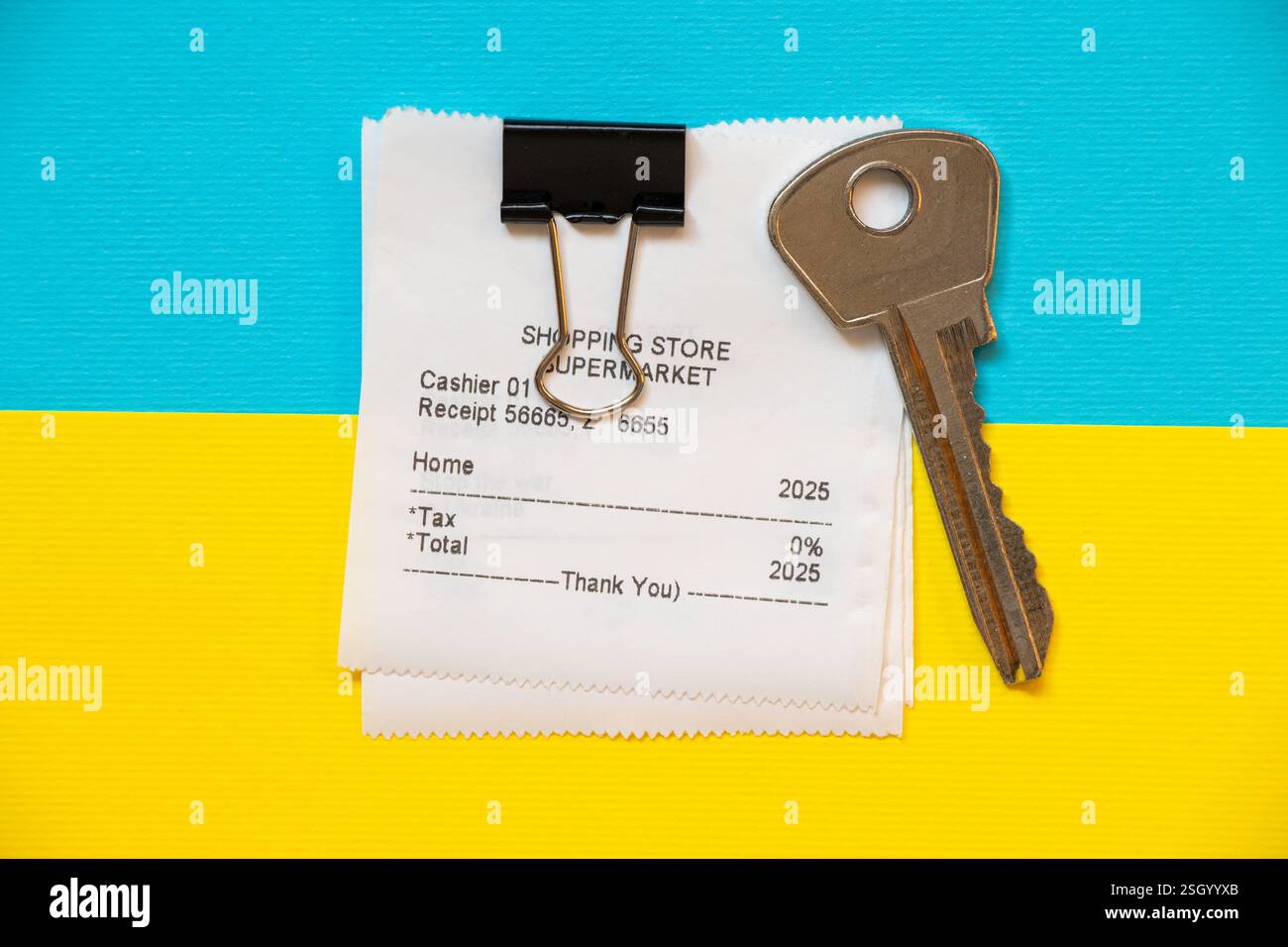 The shopping list says to buy a house, the cash receipt says 2025, and ...