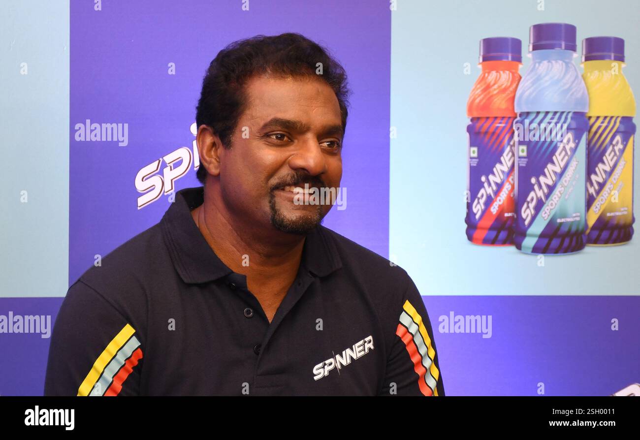 Mumbai, India. 10th Feb, 2025. Former Sri Lankan cricketer Muttiah ...
