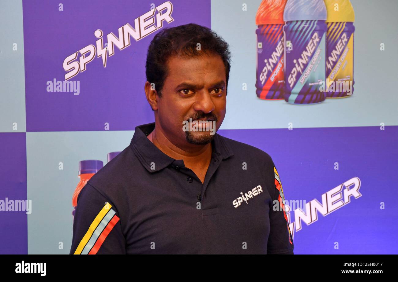 Mumbai, India. 10th Feb, 2025. Former Sri Lankan cricketer Muttiah ...